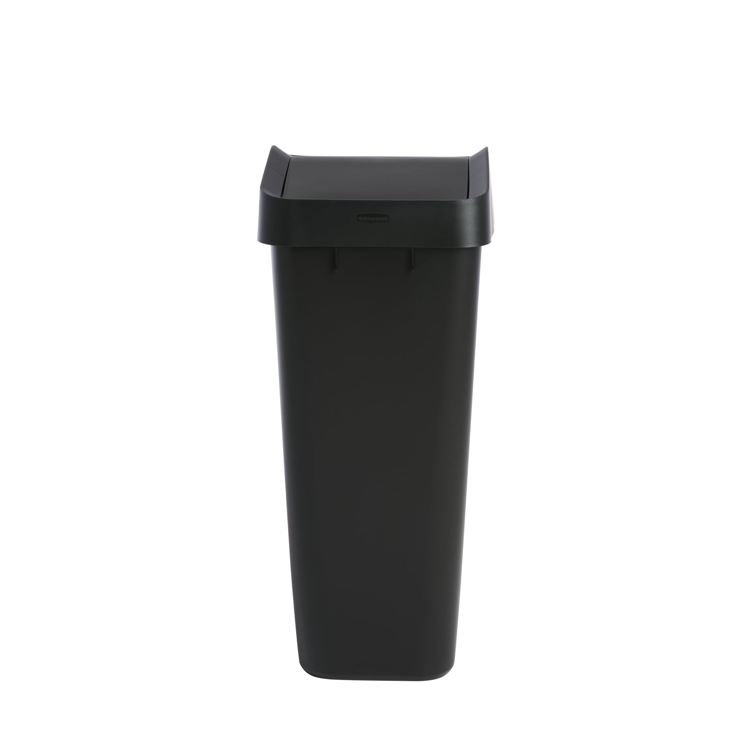 Rubbermaid 12.2 Gallon Swing Top Indoor Kitchen Trash Can, Black ...