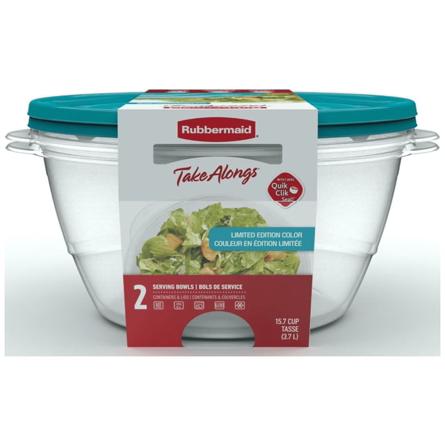 Rubbermaid TakeAlongs 15cup Round Food Storage Containers, Special ...