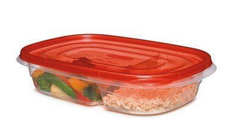 Rubbermaid TakeAlongs 3.7-Cup Divided Rectangle Food Storage (Pack of 8 ...