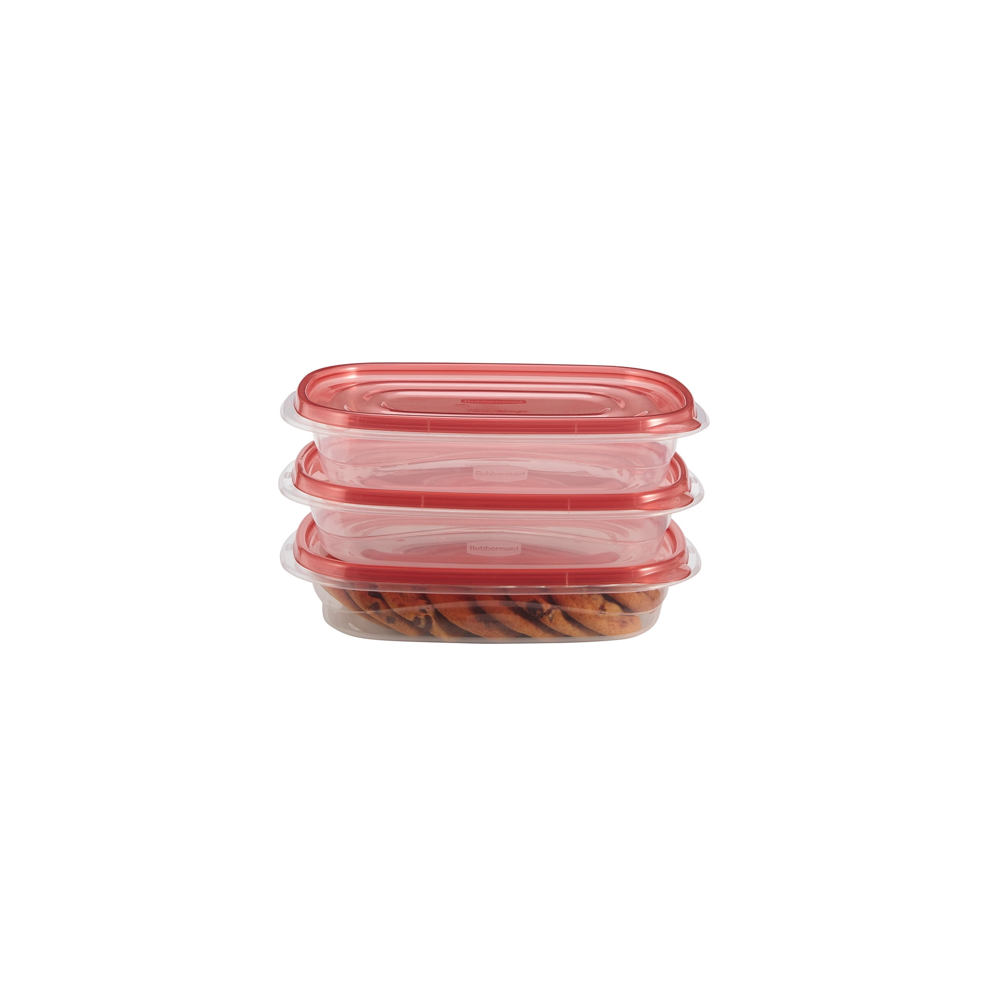 Rubbermaid Takealongs Food Storage Container Rectangle Red (Pack of 20 ...