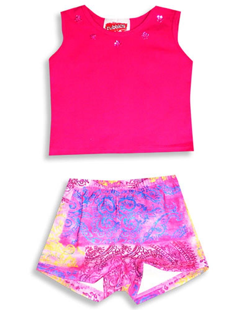 Rubbies - Little Girls 2 Piece Short Set 5458-4 (fuchsia) - Walmart.com