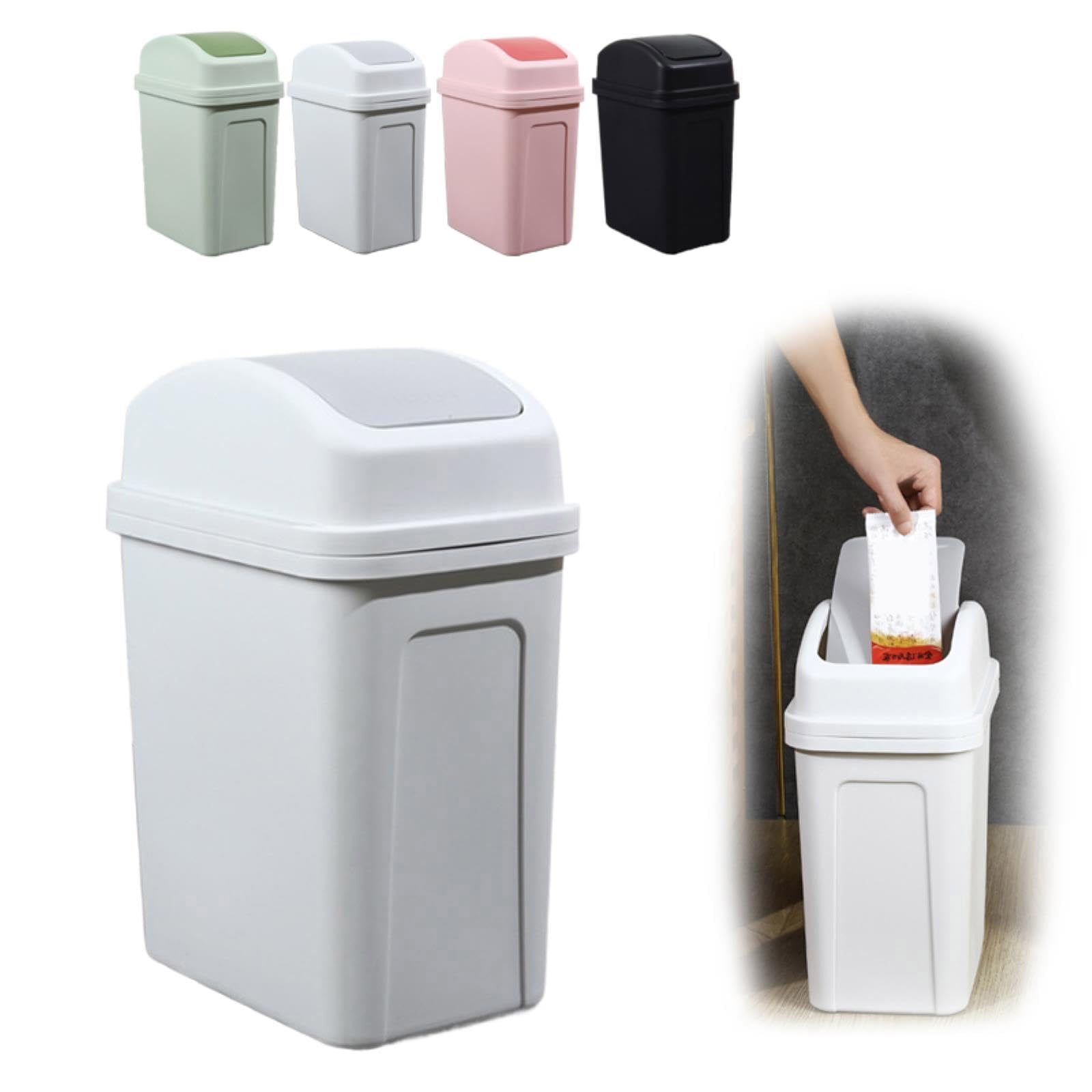 Rubbish Bags Larger Kitchen Trash Can Plastic Swing Top Garbage Buckets ...