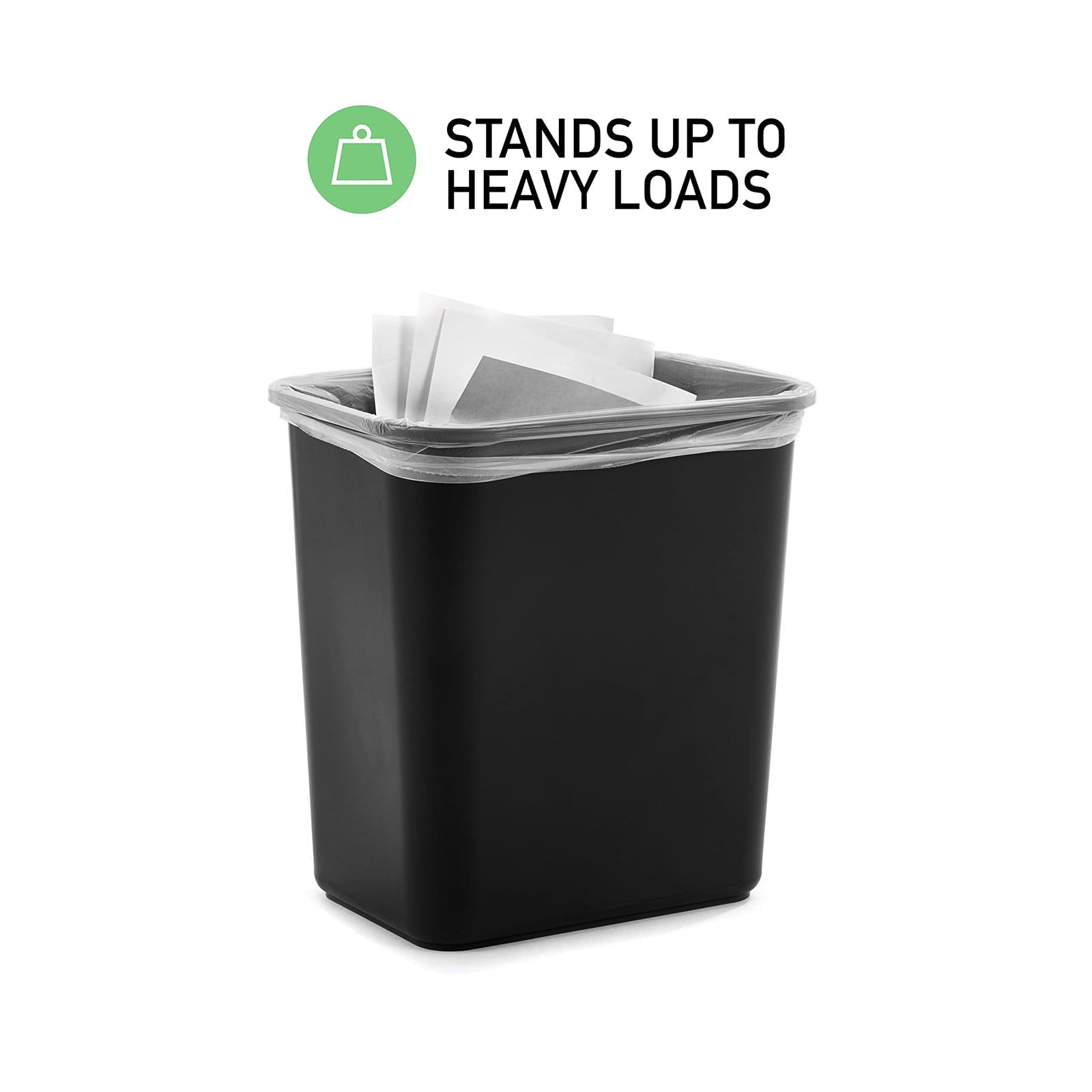Rubbish Bags, Space Saving Trash Wastebasket Fits Under Desk And Small ...