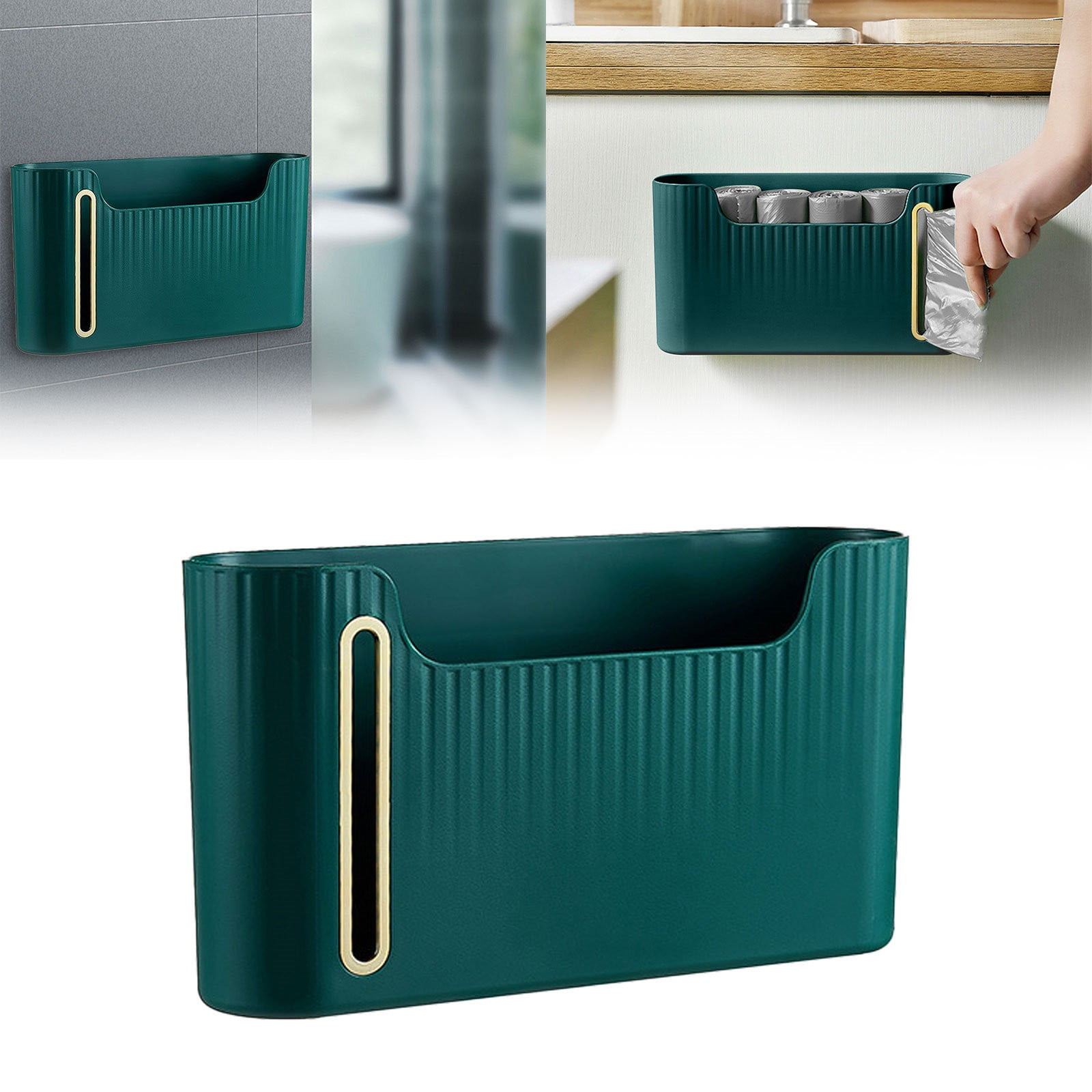 Rubbish Bags Trash Bag Dispenser Wall Mounted Garbage Bag Organizer ...