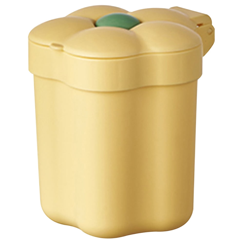 GAXIRE Desktop Trash Can 1Pcs Table Waste Bin Yellow Abs For Easy ...