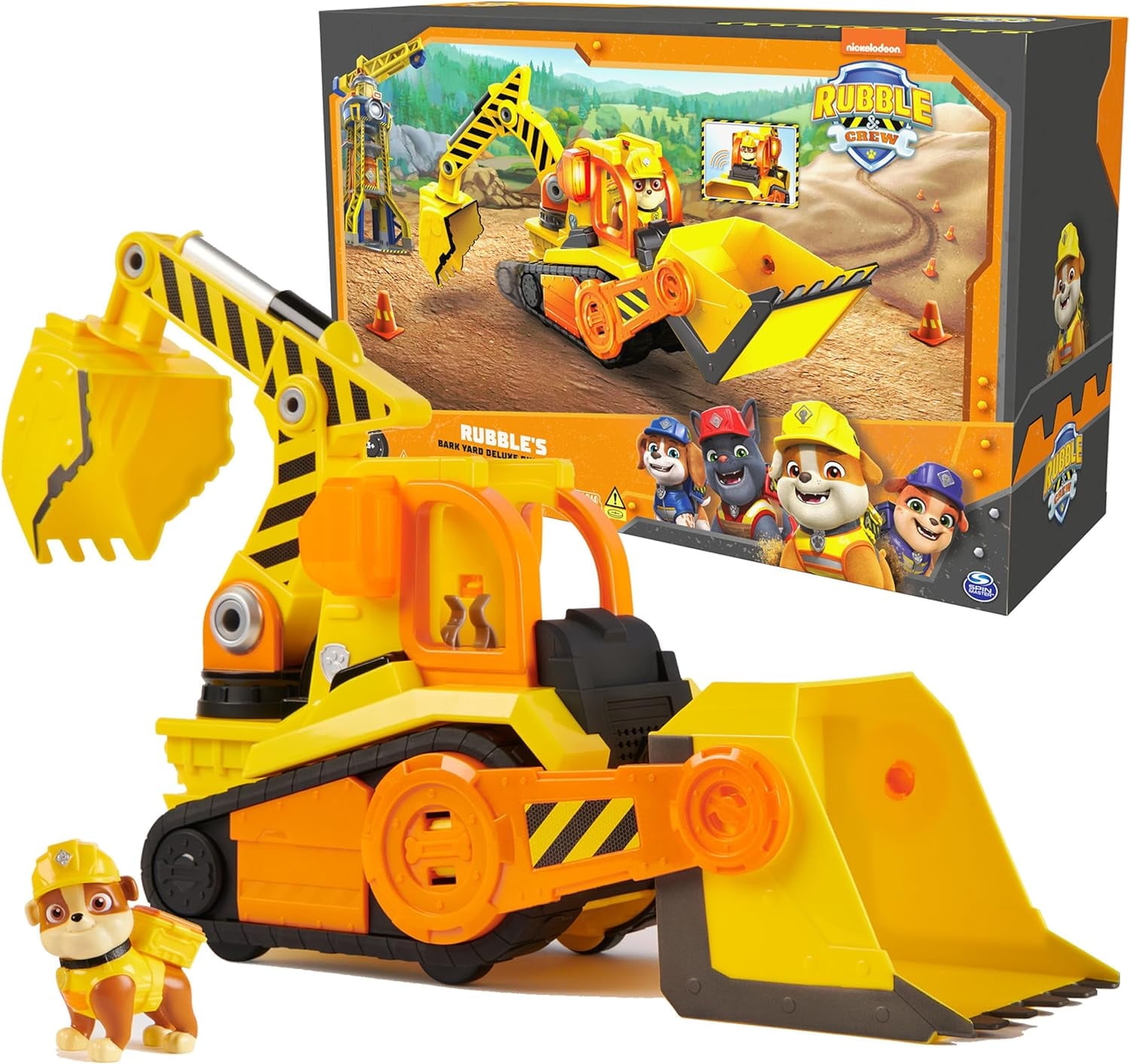 Rubble & Crew Bark Yard Deluxe Bulldozer Construction Truck Toy Play ...