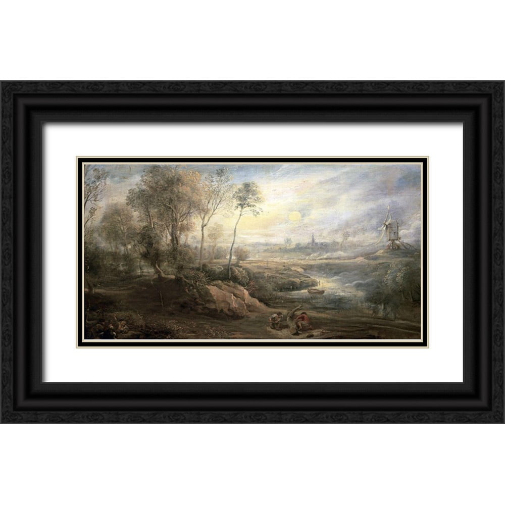 Rubens, Peter Paul 24x14 Black Ornate Wood Framed with Double Matting Museum Art Print Titled ...