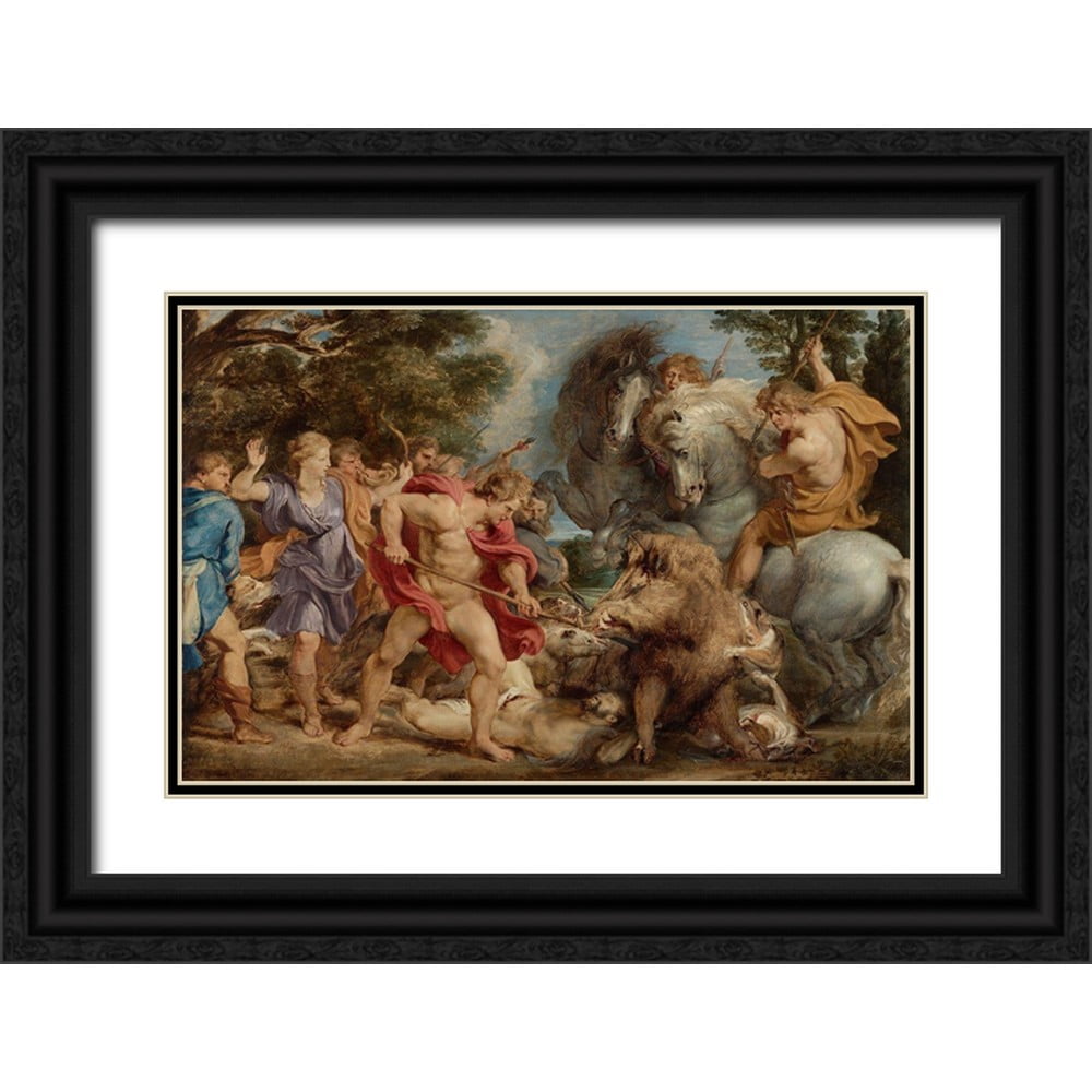 Rubens, Peter Paul 32x22 Black Ornate Wood Framed with Double Matting Museum Art Print Titled ...