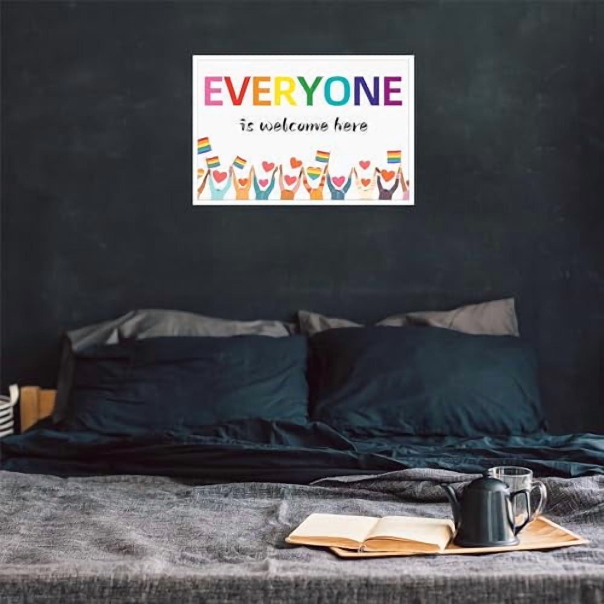 Rubeoxn Everyone Is Welcome Here Posters Inclusion Racism Equality ...