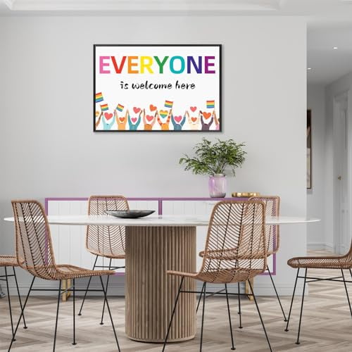 Rubeoxn Everyone Is Welcome Here Posters Inclusion Racism Equality ...
