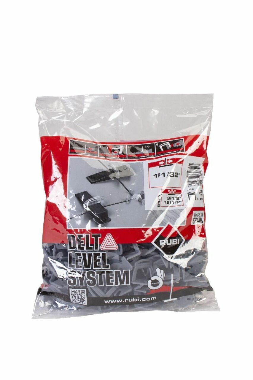 Rubi Leveling Systems DELTA Clips 1/32" (1mm) 3-12mm (Bag-200 un ...