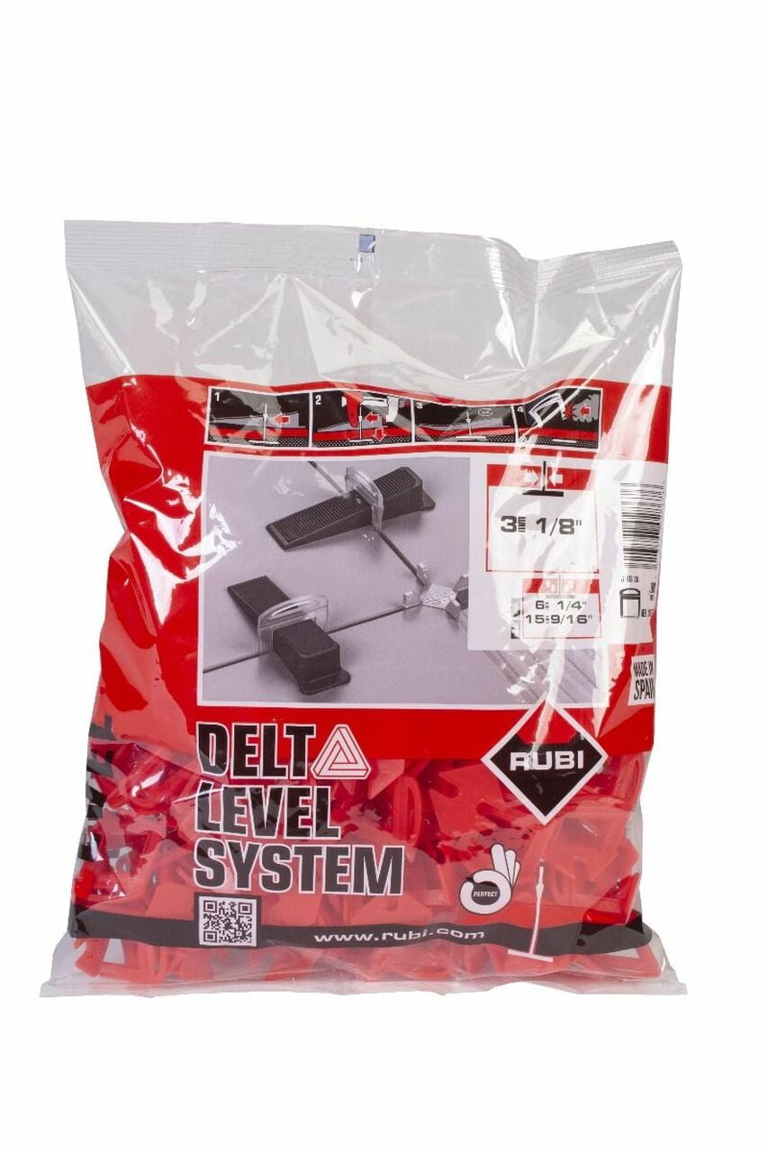 Rubi Leveling Systems DELTA Clips 1/8" (3mm) 6-15mm (Bag-200 un ...