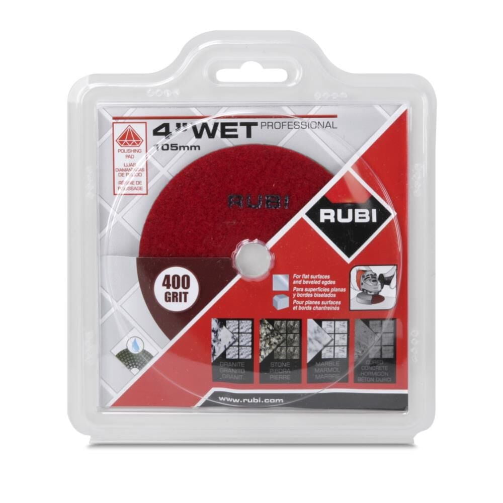 Rubi Tools Resin Wet Polishing Pad 400 Grit 4 In. - Walmart.com