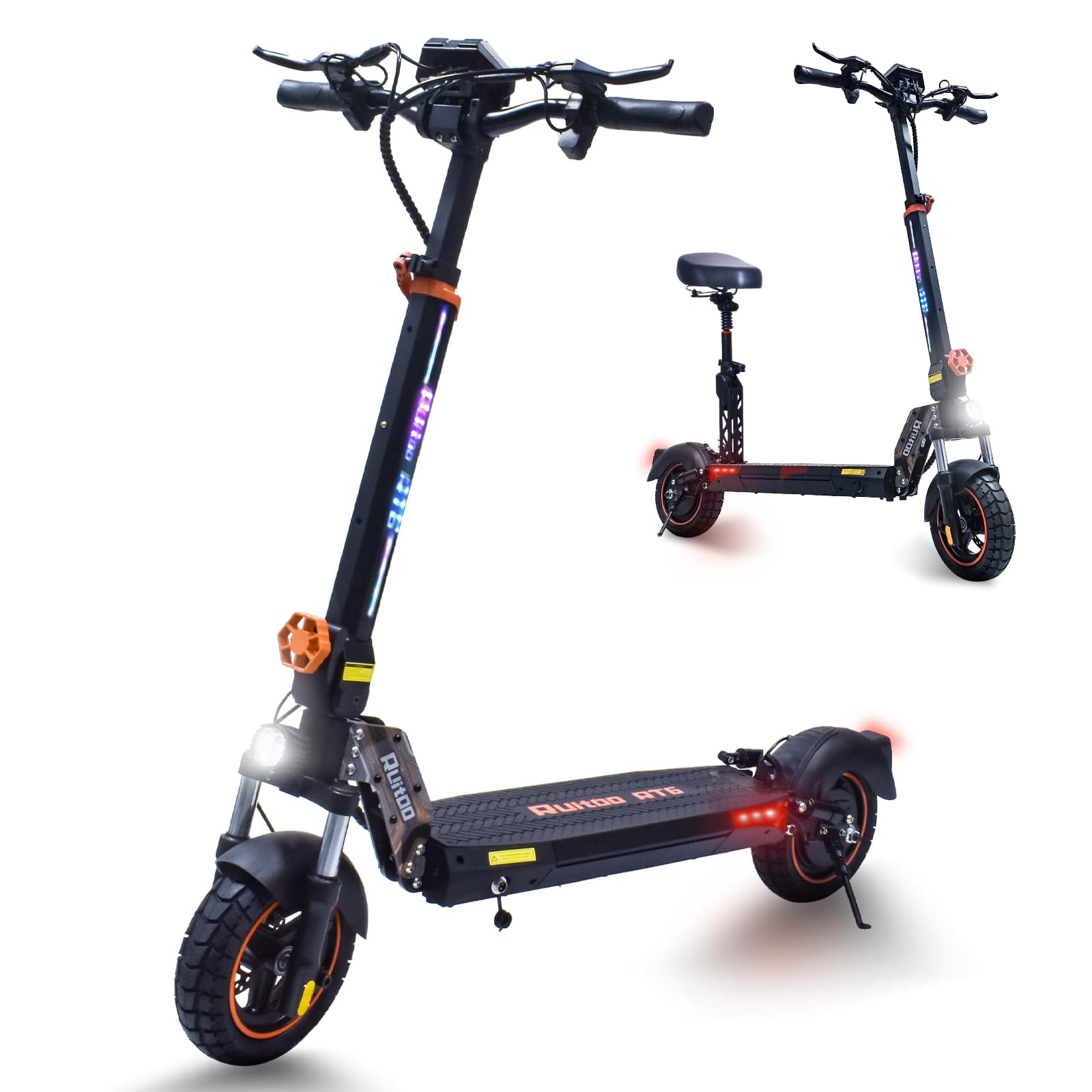 RubiQ Sports 800W Electric Scooter for Adults with Seat, 28Mph Foldable ...