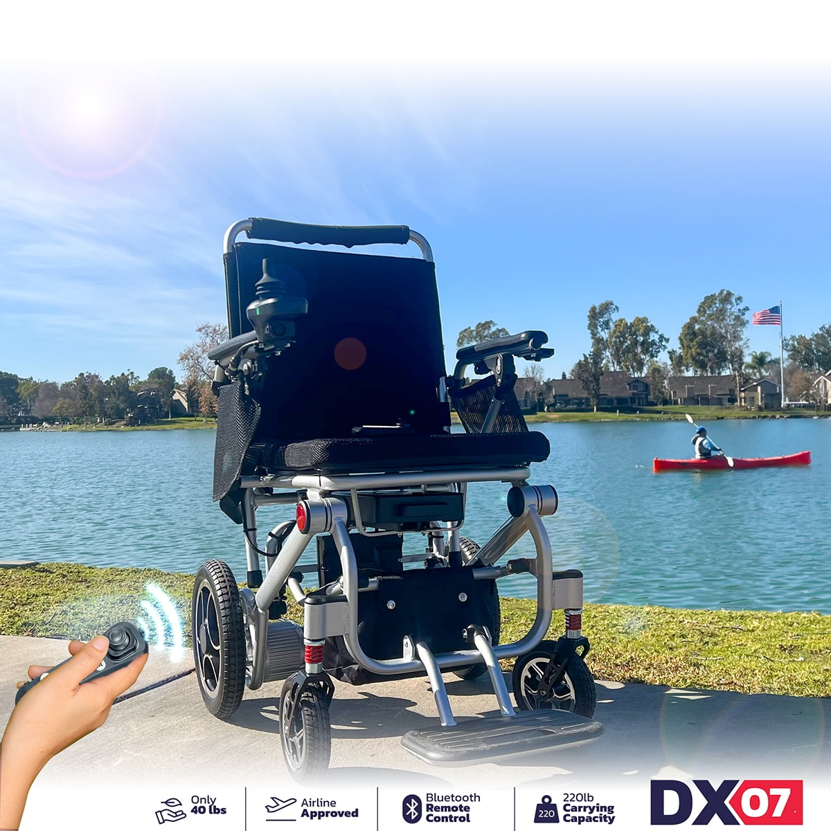 Rubicon DX07 All Terrain Foldable Electric Wheelchairs for Adults ...