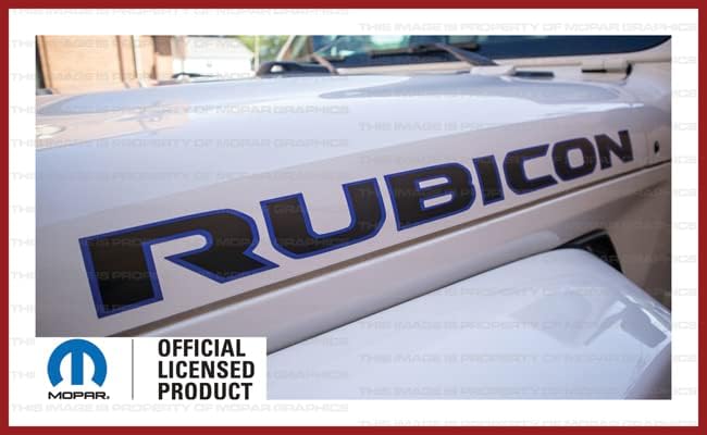Rubicon Hood Graphic Decals Stickers fits Jeep Wrangler & Gladiator JL ...