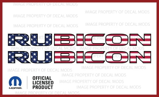Rubicon Hood Graphic Decals Stickers fits Jeep Wrangler Rubicon JK ...