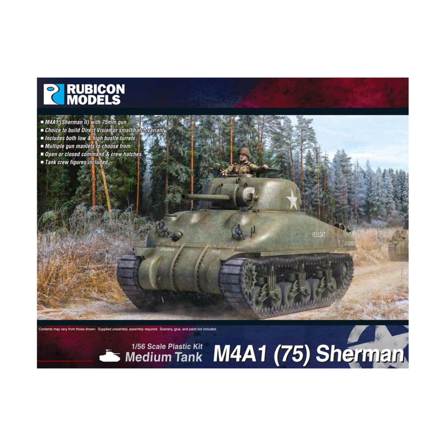 Rubicon Models M4A1(75) Sherman - DV & SH New - Walmart.com