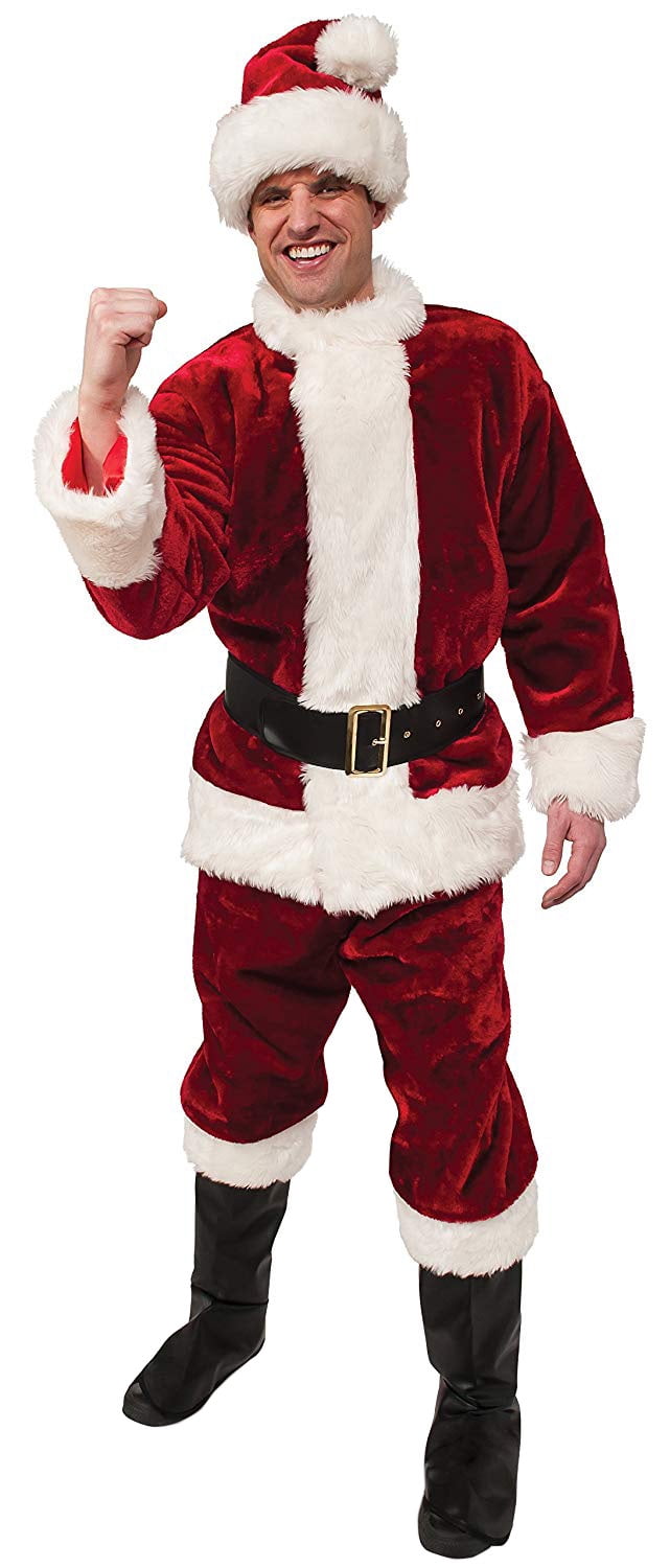 Rubie's Adult Crimson Regency Plush Santa Suit With Gloves (3X-Large ...