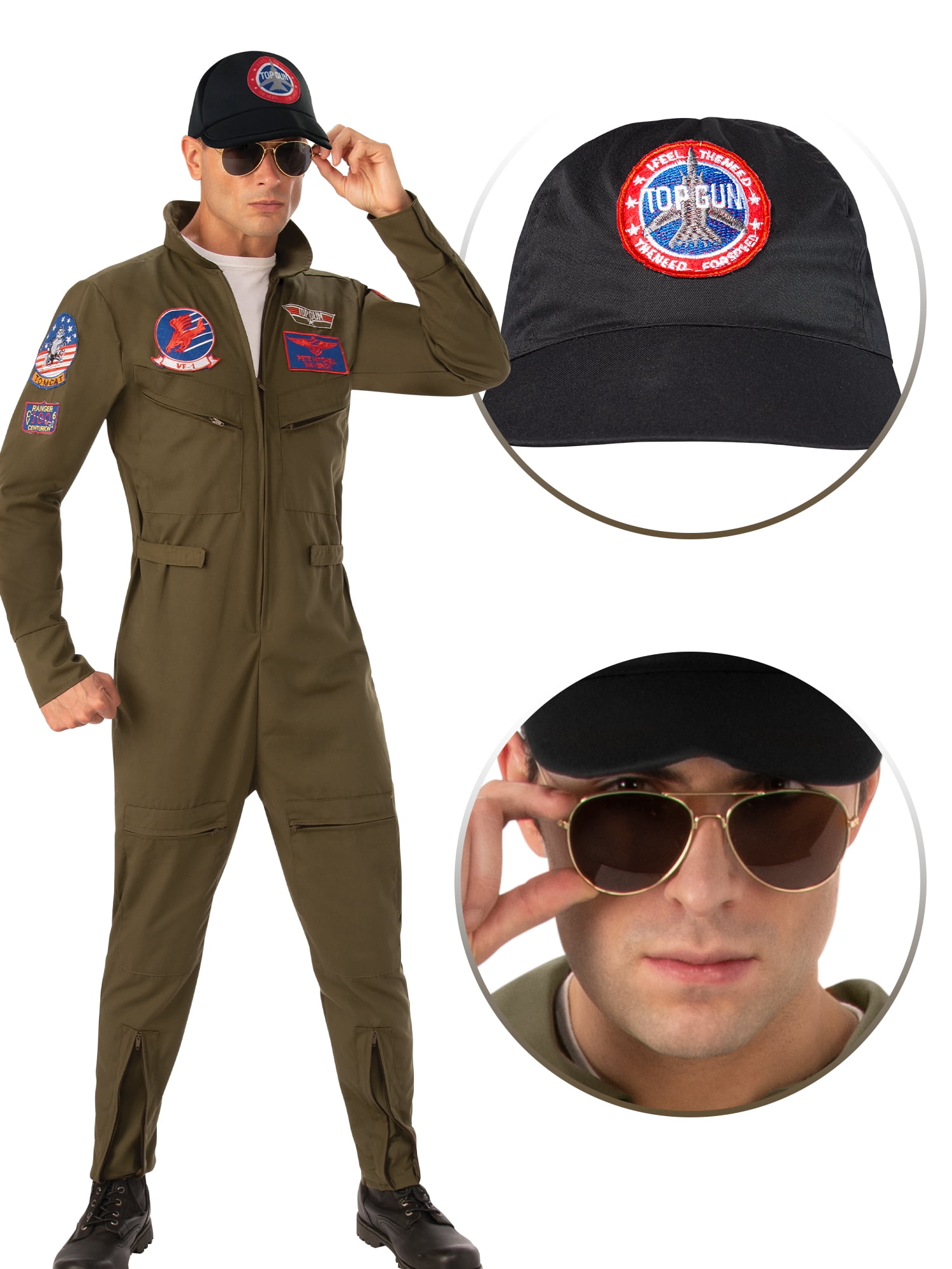 Rubie's Men's Deluxe Top Gun Costume and Accessory Kit - Walmart.com
