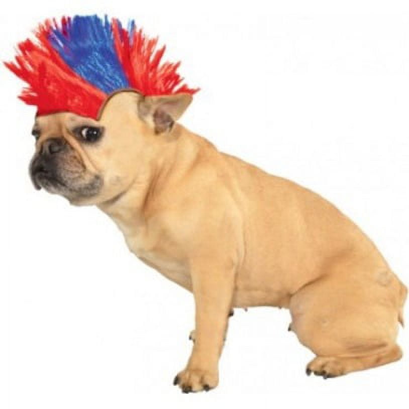Rubie's Red/Blue Mohawk Wig Pet - Walmart.com