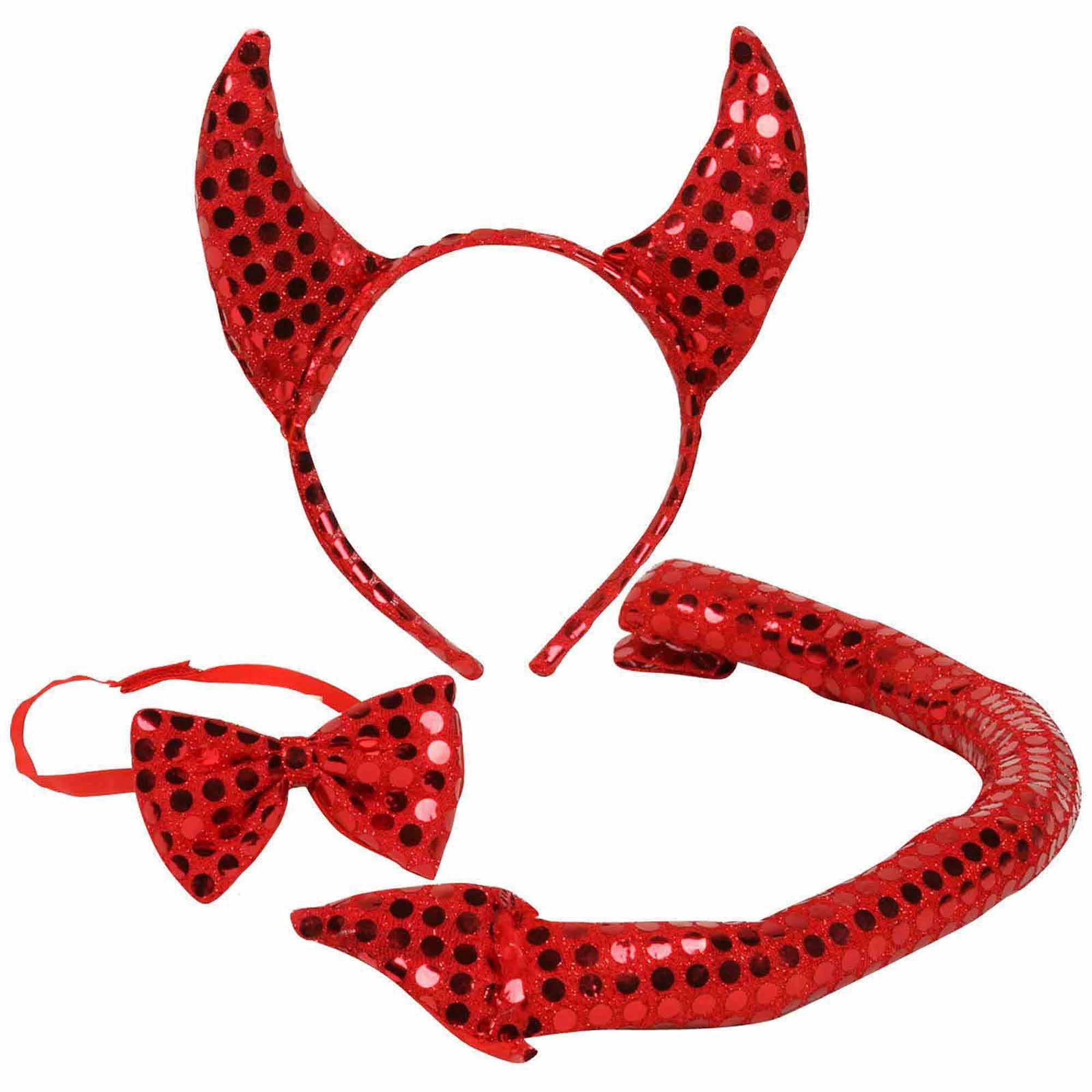 Rubie's Unisex-Adult's Sequin Devil Accessory Kit, Multicolor, One Size ...