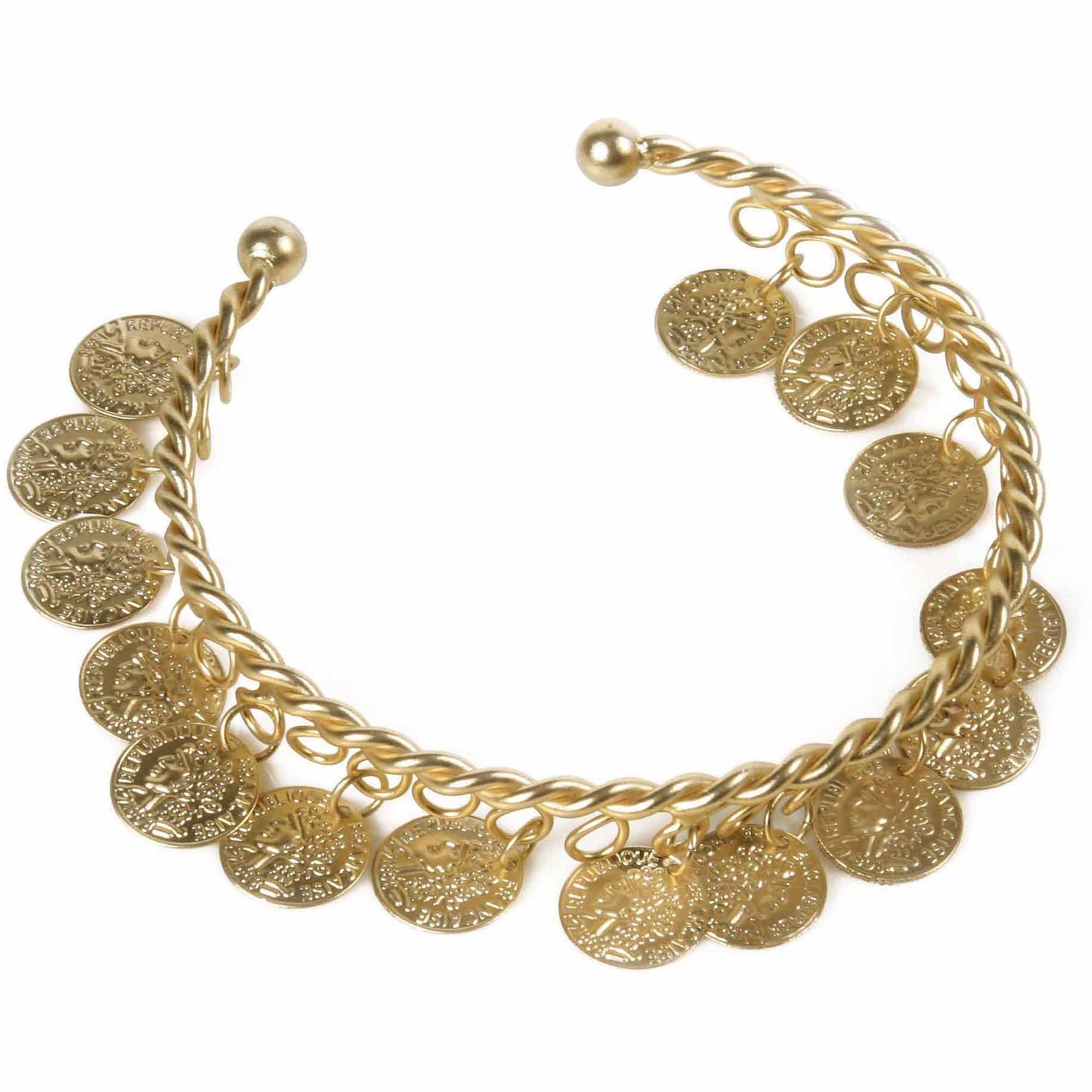 Rubie's Women's Gold Coins Bracelet Costume Accessory, As Shown, One ...