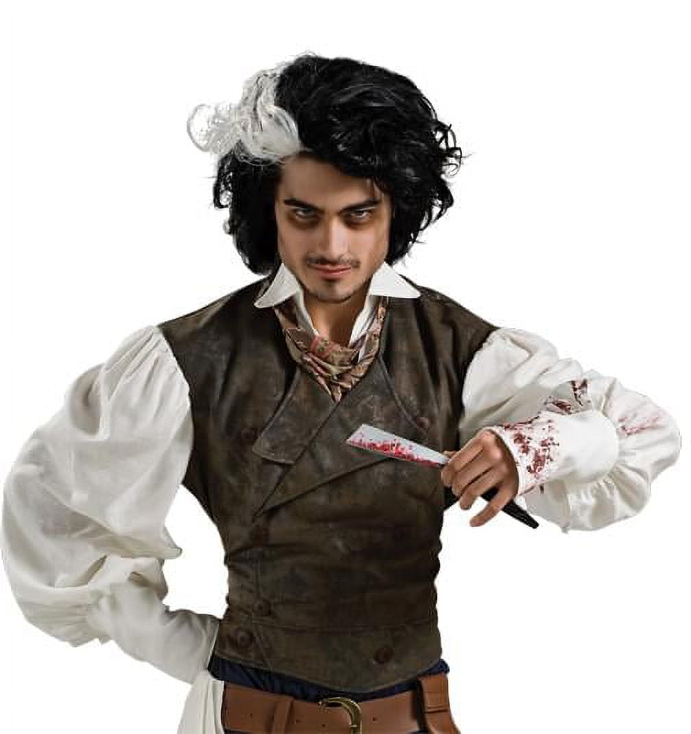Adult Sweeney Todd Black White Costume Accessory Wig - Walmart.com