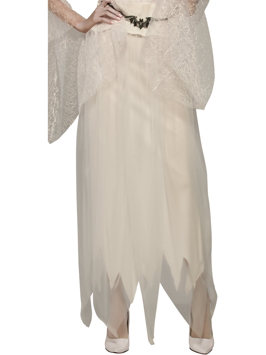 Womens White Ghostly Tattered Ragged Spirit Skirt Costume Accessory ...