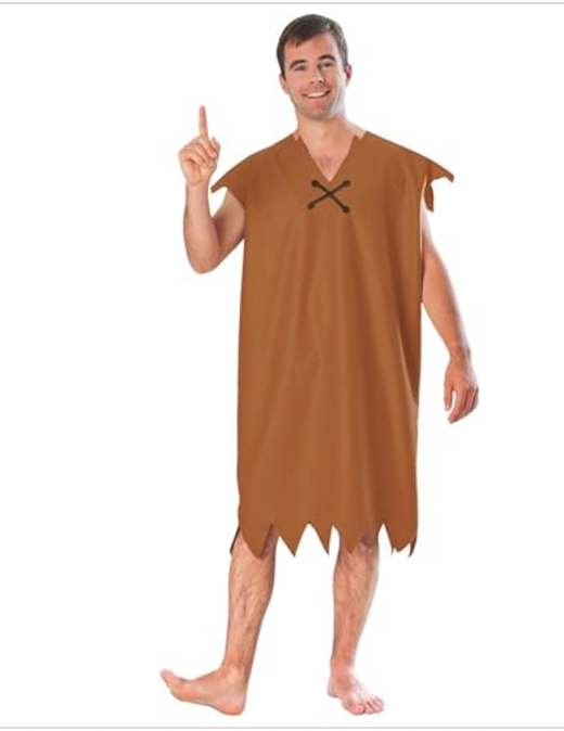 Rubies Men's the Flintstone's Barney Rubble Costume, Brown, Standard ...