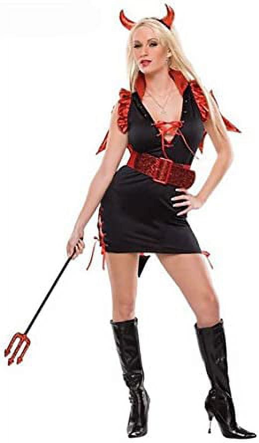 Rubies Red and Black Lady Lucifer Halloween Costume - Small/Med ...