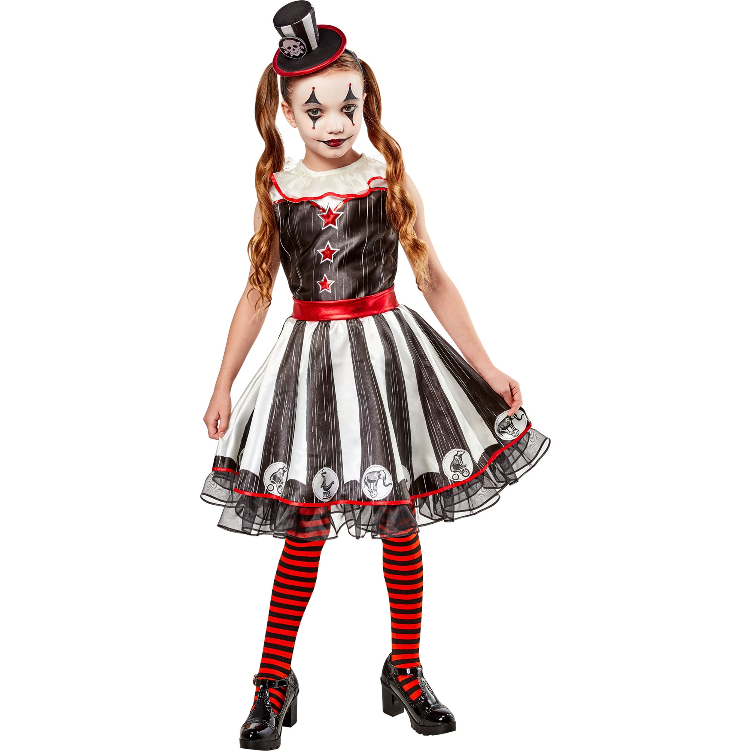 Rubies Silly Stripes the Vintage Clown Costume for Kids, Girls Medium ...