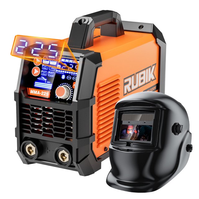 Rubik 225A Stick Welder 110V/220V with Welding Helmet Auto Darkening ...
