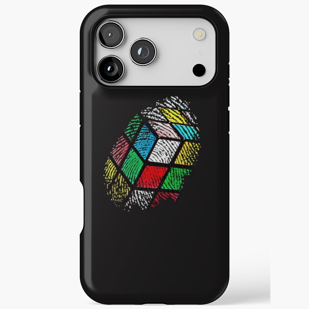 Rubik Cube Fingerprint Style Artwork Protective and Compatible iPhone ...