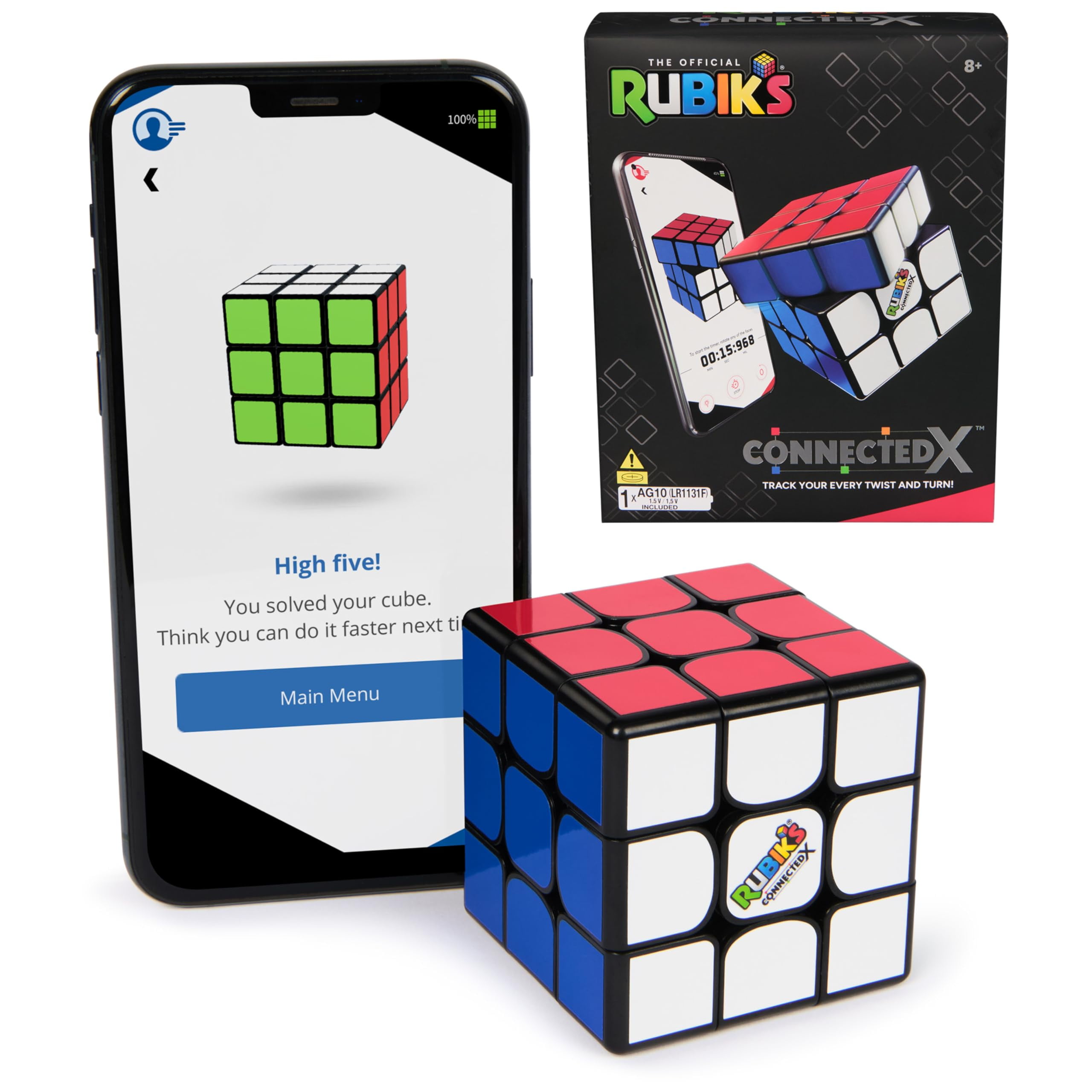 Rubik's Cube, The Official DHF10 Rubik’s ConnectedX, Bluetooth-Enabled ...