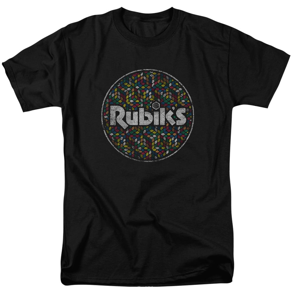 Rubik'S Cube/Circle Pattern S/S Adult 18/1 Black Rbk105 - Walmart.com