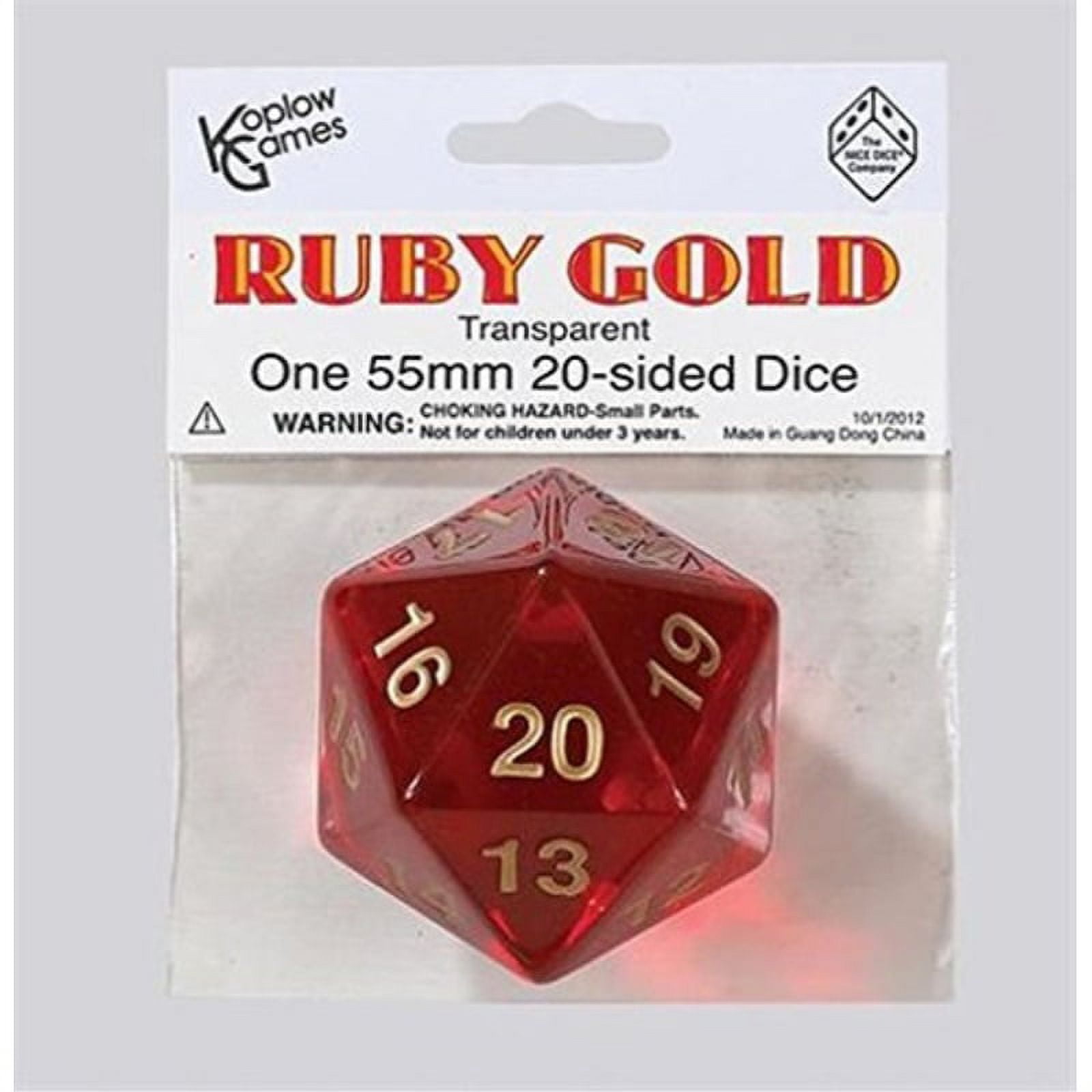 Ruby 55mm D20 Count Down Die - Walmart.com