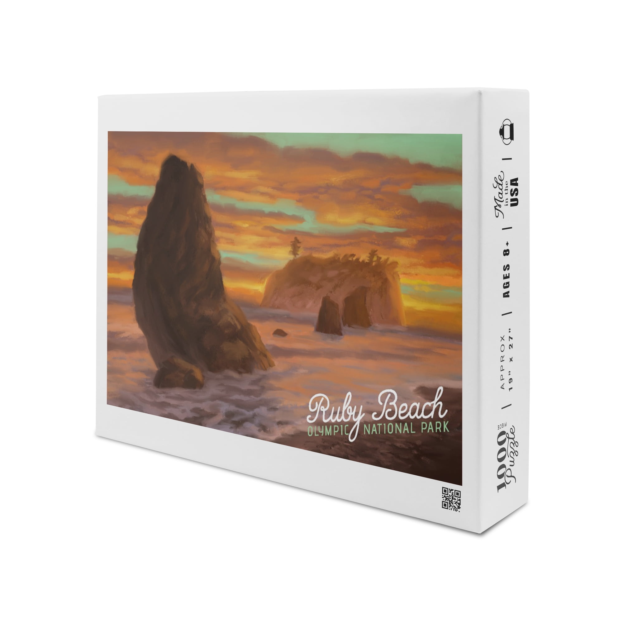 Ruby Beach, Washington, Oil Painting (1000 Piece Puzzle, Size 19x27 ...