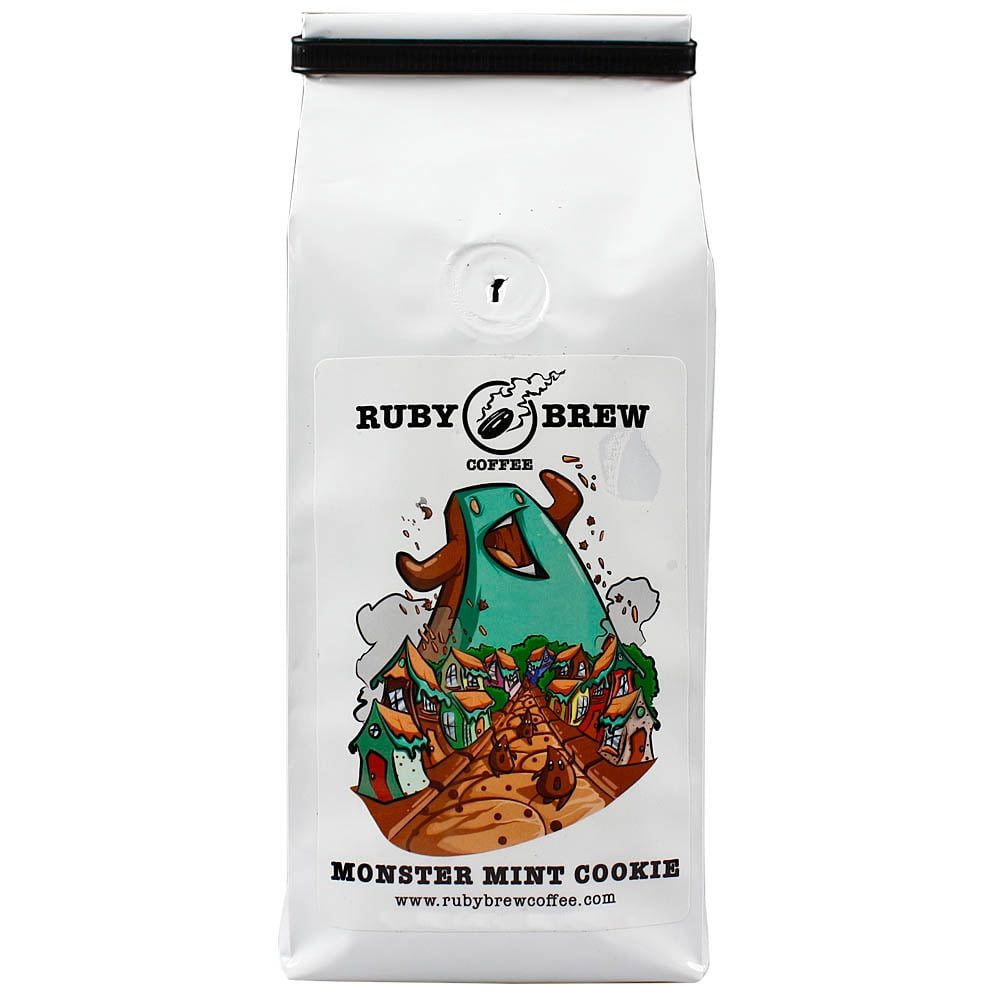 Ruby Brew Coffee Monster Mint Cookie Coffee Blend 16 Oz Ground Medium ...