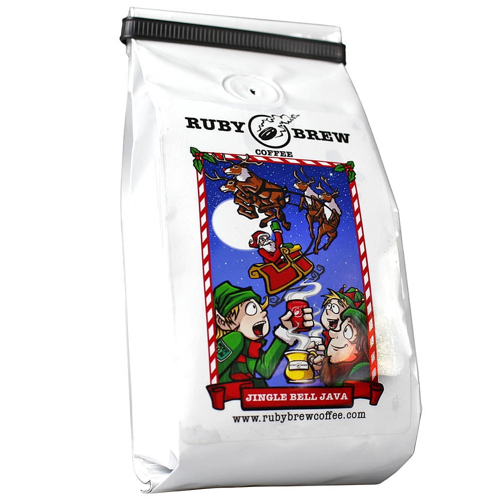Ruby Brew Jingle Bell Java Coffee Whole Bean Medium Roast Caramel Rum ...