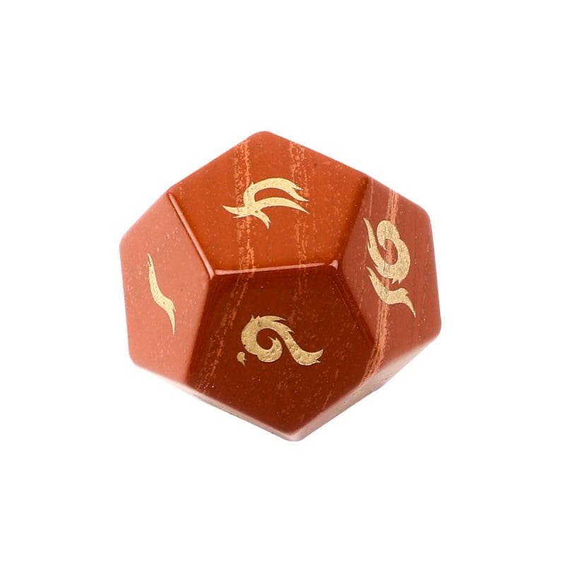 Ruby Crystal Dice Hand-Carved Gemstone Dice D4 D6 D8 D10 D12 D20 Percentile or 7PCS Polyhedral ...