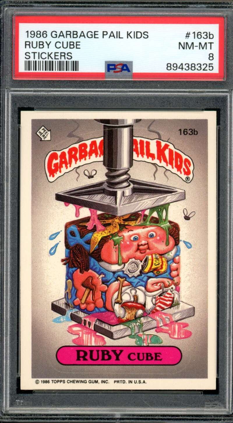 Ruby Cube Stickers Card 1986 Garbage Pail Kids #163b PSA 8 - Walmart.com
