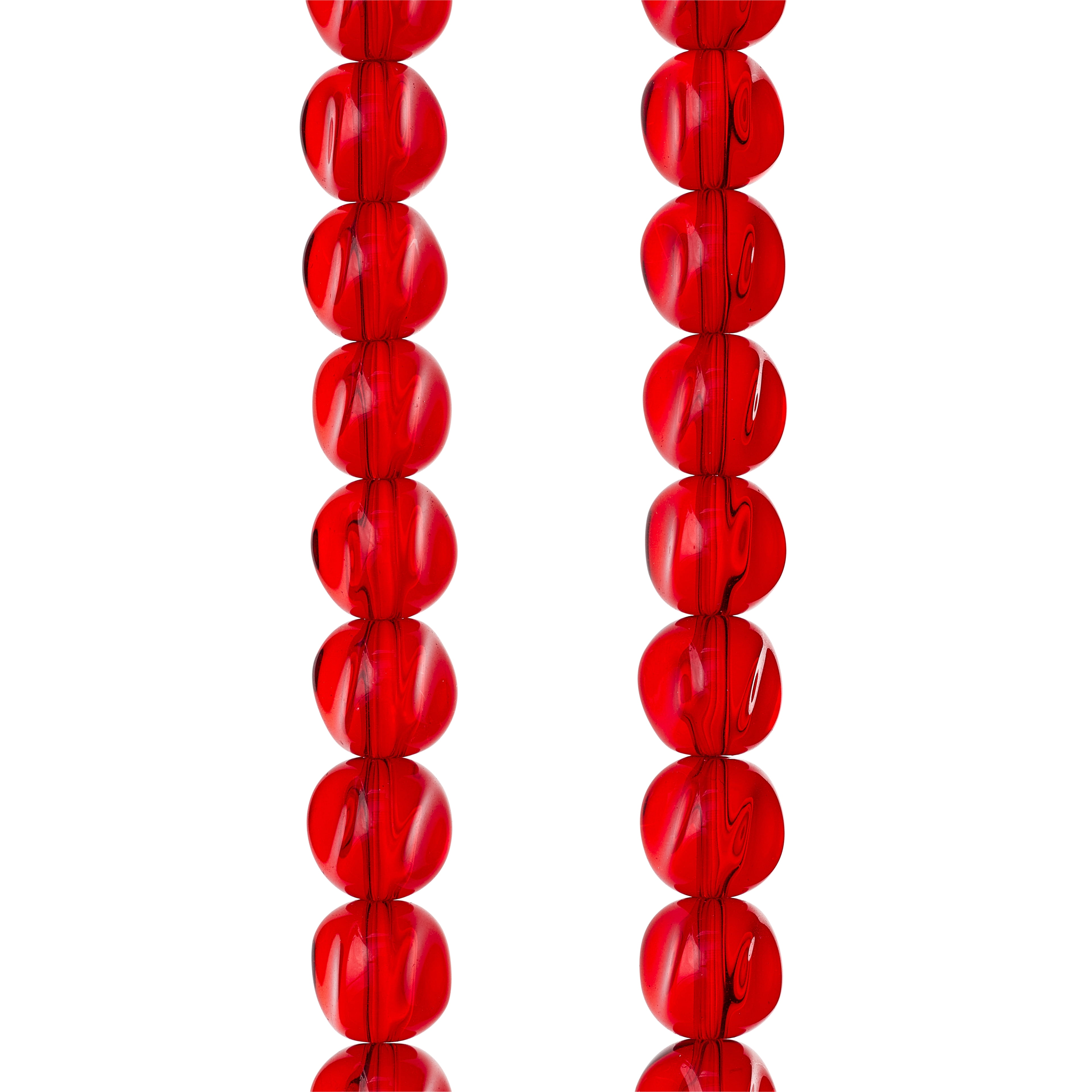 Ruby Cut Glass Round Beads - 10mm by Bead Landing - Walmart.com