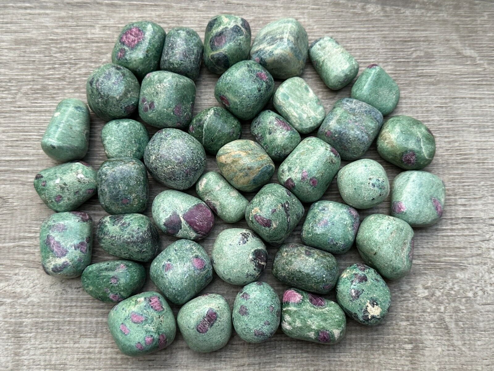 Ruby Fuchsite Tumbled Stones 0.75-1.25 Inch, - Dispelling Fear and ...