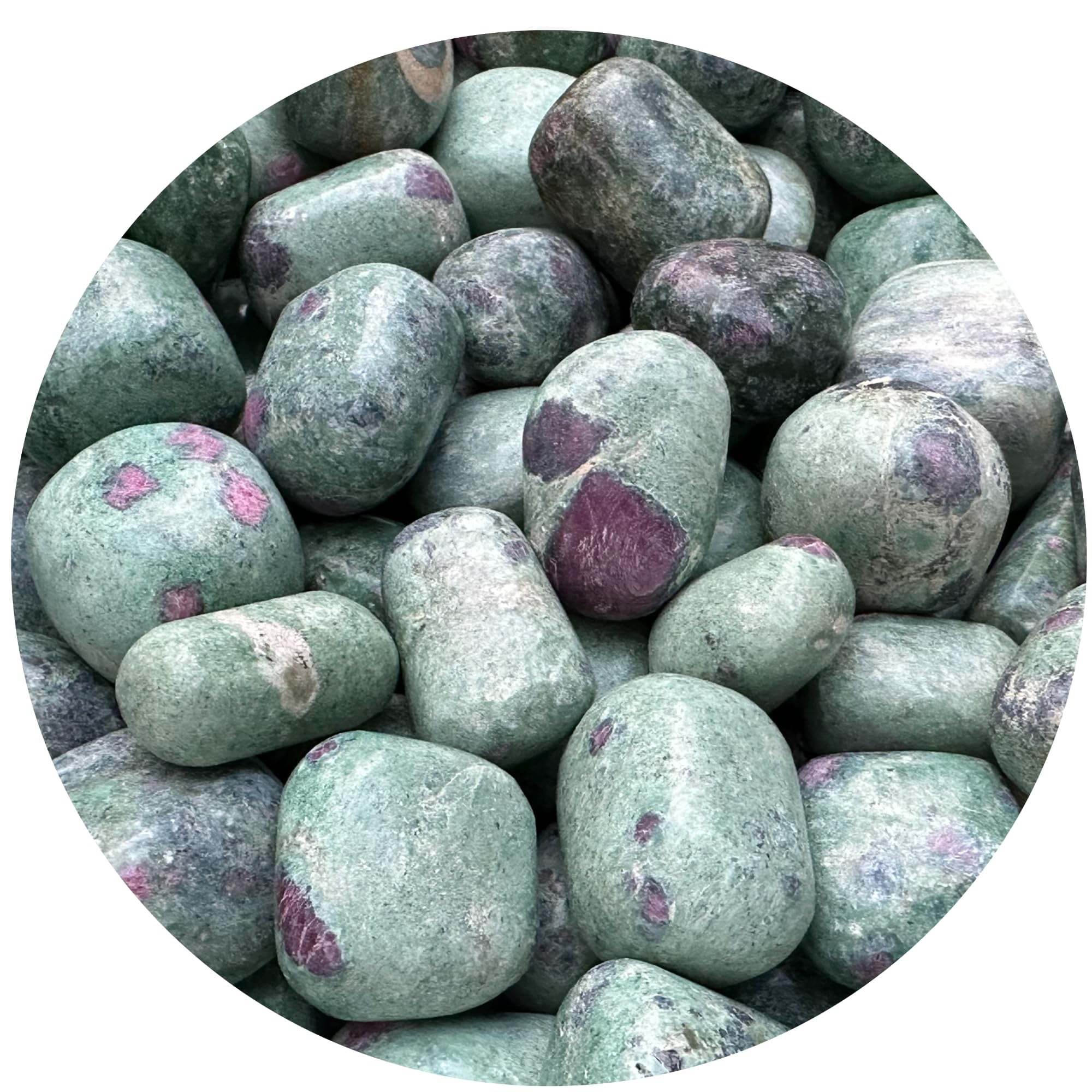 Ruby Fuchsite Tumbled Stones, Polished Natural Ruby Fuchsite Gemstone ...