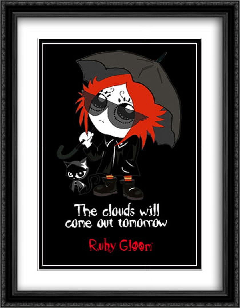 Ruby Gloom-The Clouds 2x Matted 28x40 Large Black Ornate Framed Art ...
