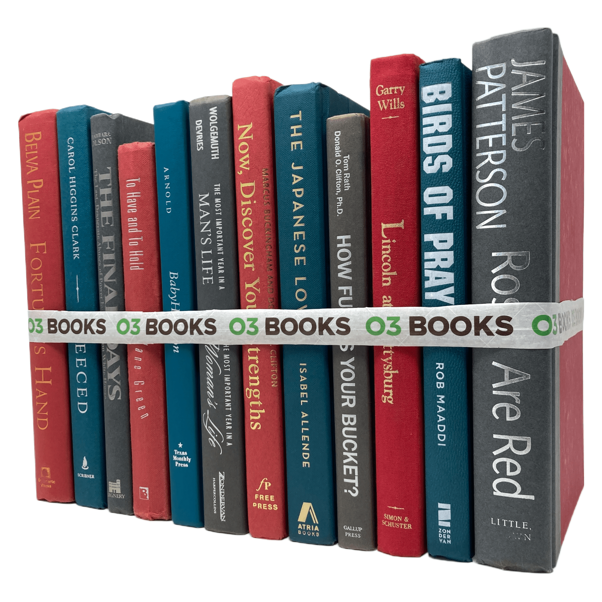 Ruby Haven Decorative Books Red Teal and Gray - Walmart.com