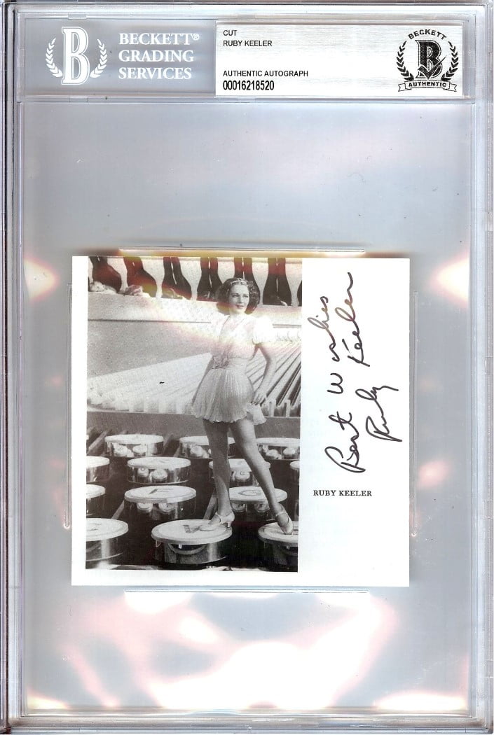 Ruby Keeler Signed Autograph Cut Signature Dancer Actress BAS Encased ...