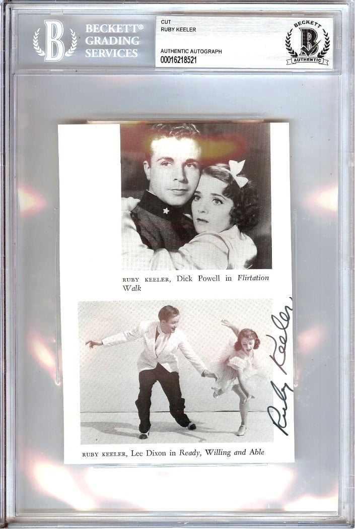 Ruby Keeler Signed Autograph Cut Signature Willing and Able BAS Encased ...