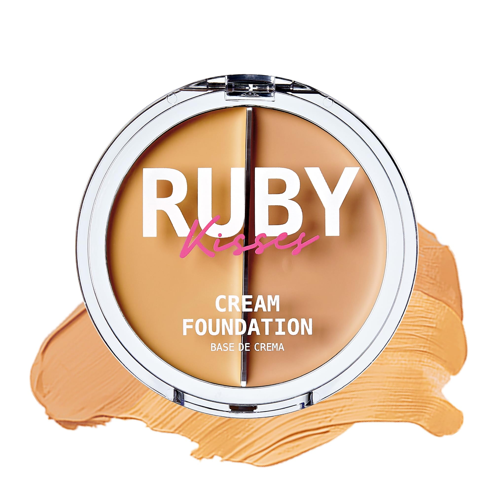 Ruby Kisses 3D Face Creator Cream Foundation & Concealer, 12 Hours Long Lasting, Medium to Full ...